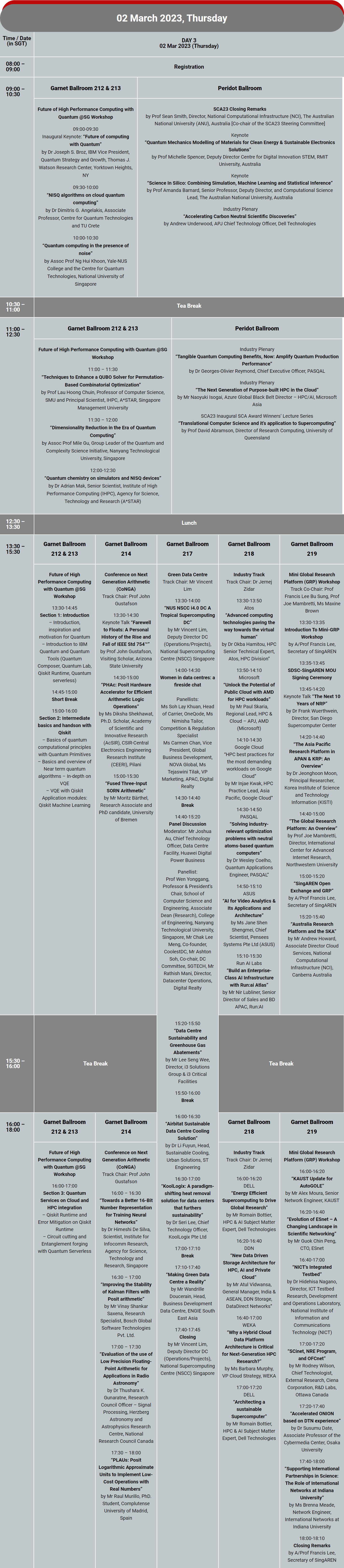 Programme 2023 Day 3 - SUPERCOMPUTING ASIA 2023